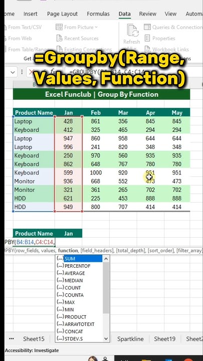 Stop Using PivotTables! Excel's GROUPBY is 10X Faster #excel #msexcelfunclub - YouTube