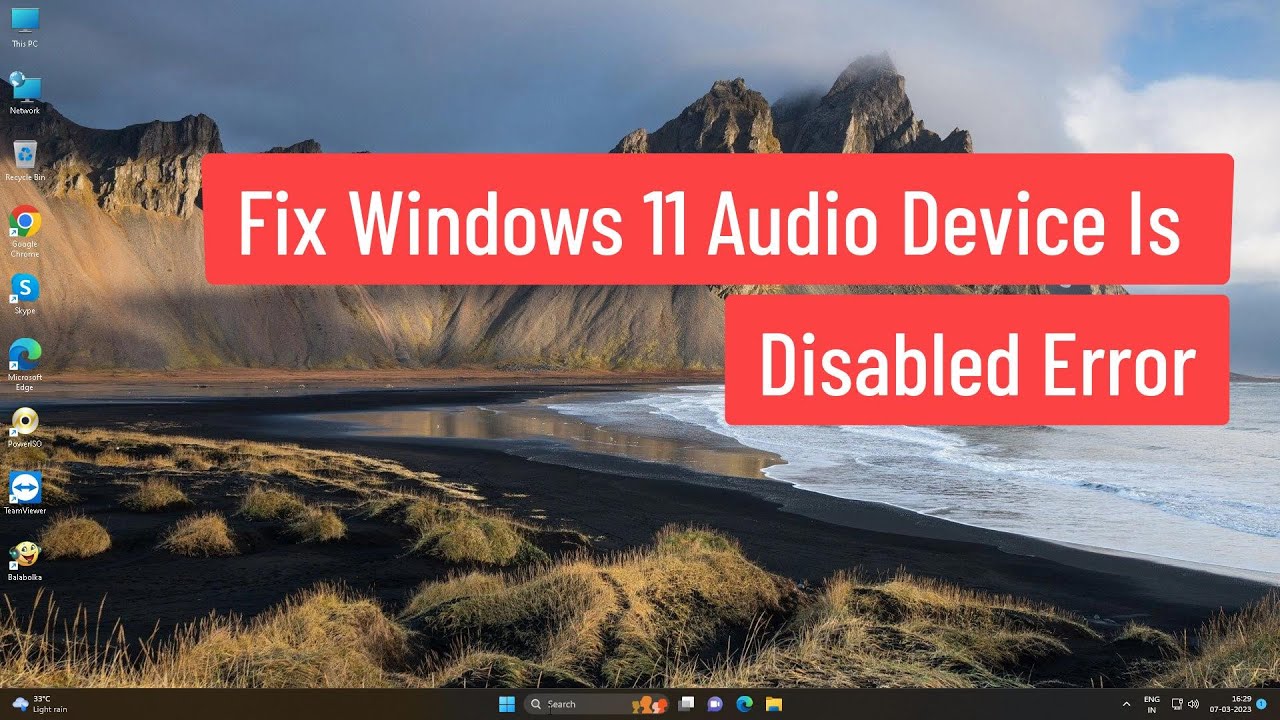 Fix Windows 11 Audio Device Is Disabled Error - YouTube