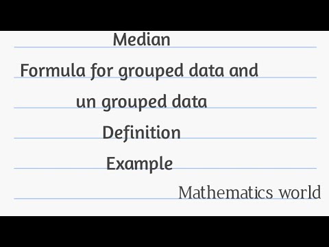 Median //formulas //grouped and un grouped data //examples - YouTube