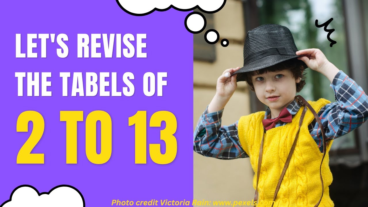 Learn and Revise - Table of 2 to 13, Multiplication Table of 2 to 13 ...