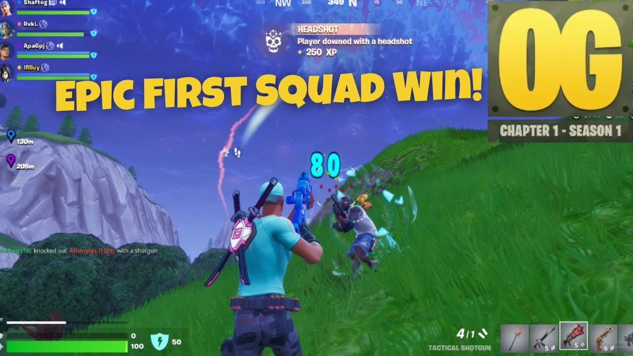 Epic First Squad Win! Fortnite Chapter 1 Season 1 OG Gameplay😤 - YouTube