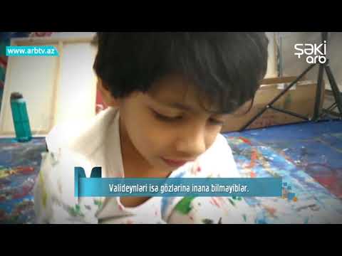 Balaca ressamin boyuk meblege satilan abstrakt resmleri (Maraqlidir 04.12.2019)