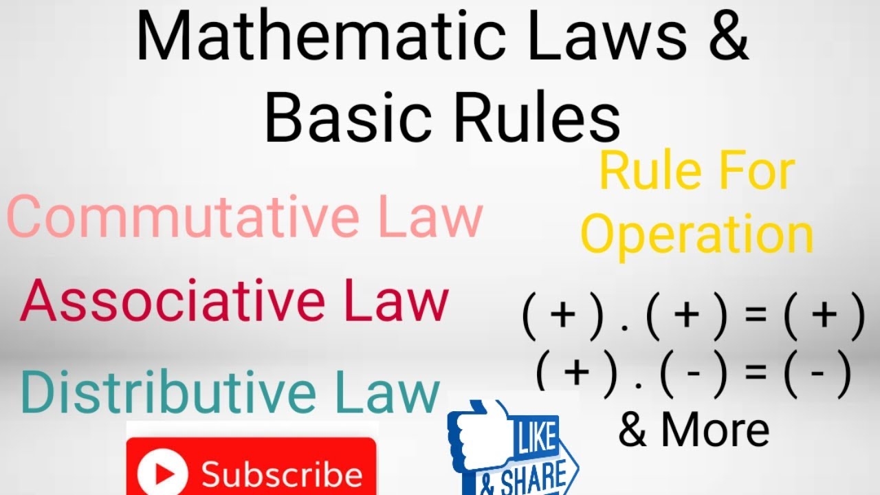 Mathematics Laws Basic Rules Basic Rule For Arithmetic Operations Mathematics Laws Basic Rules Basic Rule For Arithmetic Operations