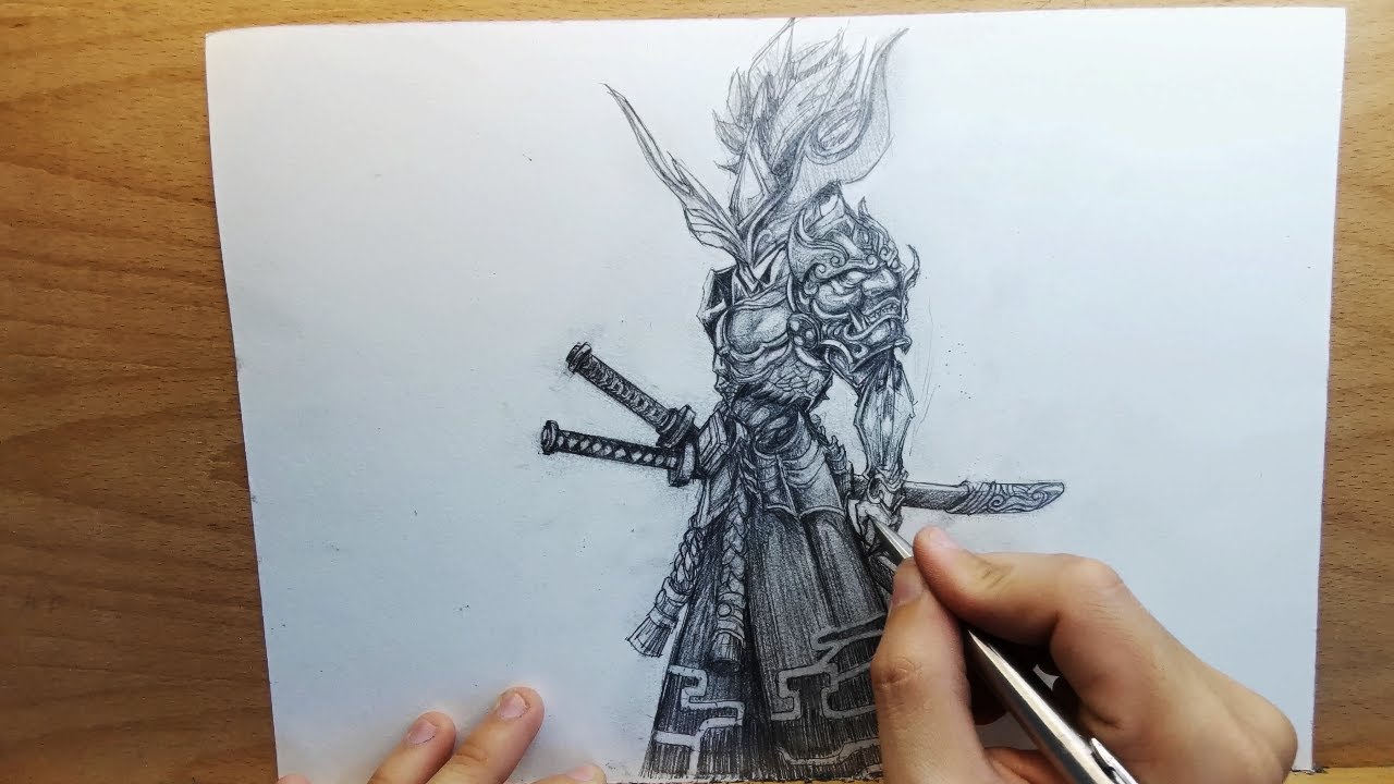 SABER DRAWING TIMELAPSE | Onimaru Epic Skin | 4K | MLBB - YouTube