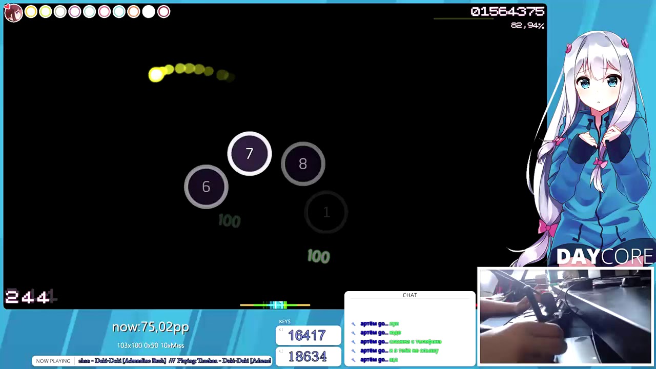 osu!Stream Highlight ~ i can aim spaced stream with hd - YouTube