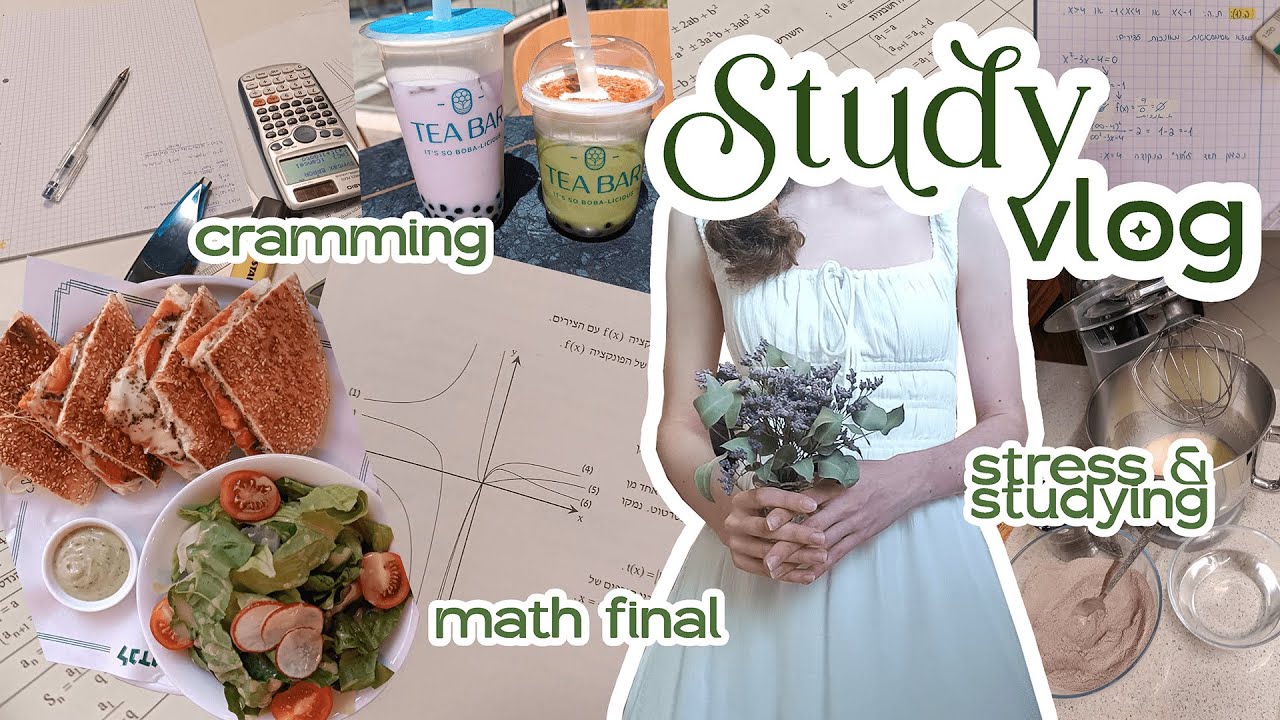 STUDY VLOG🤎📐 Cramming for Math Final📜🪶🖇️ intense self-studying sessions ...