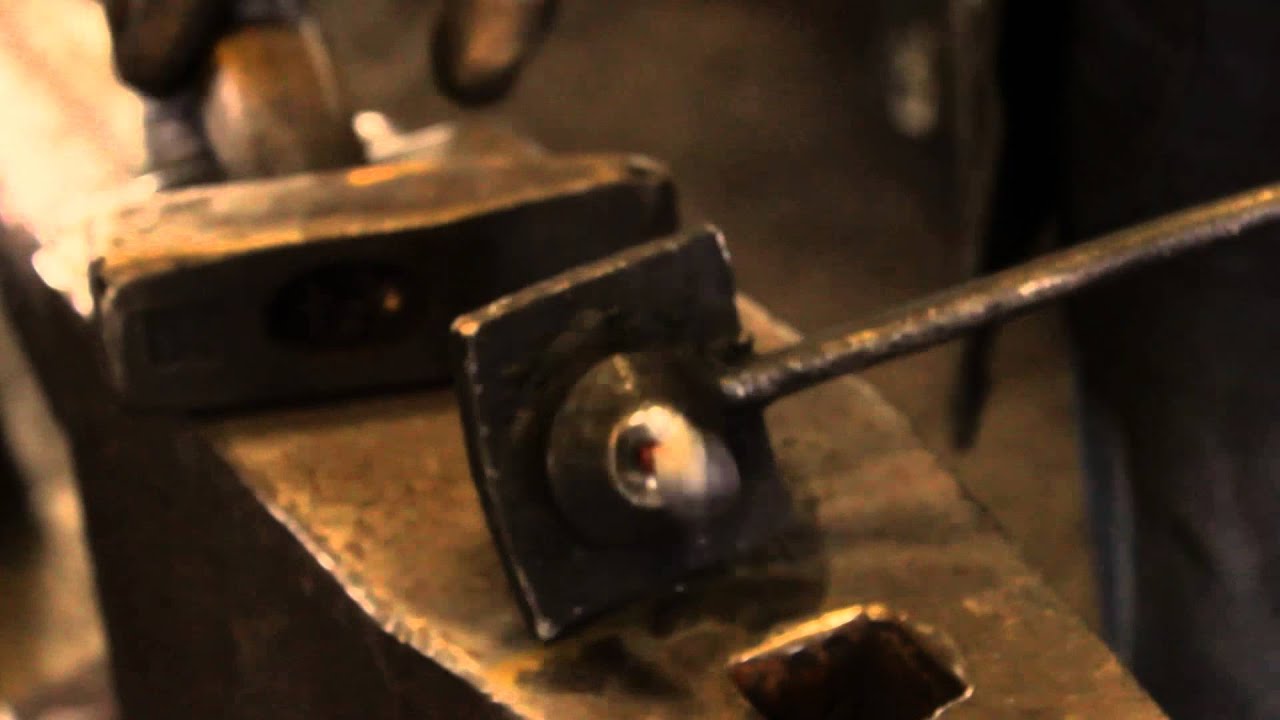 Forging a nail in 15 seconds - YouTube