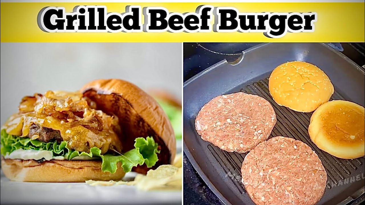 Juicy Grilled Beef Burger Recipe | How To Make Beef Burger | Eid ...