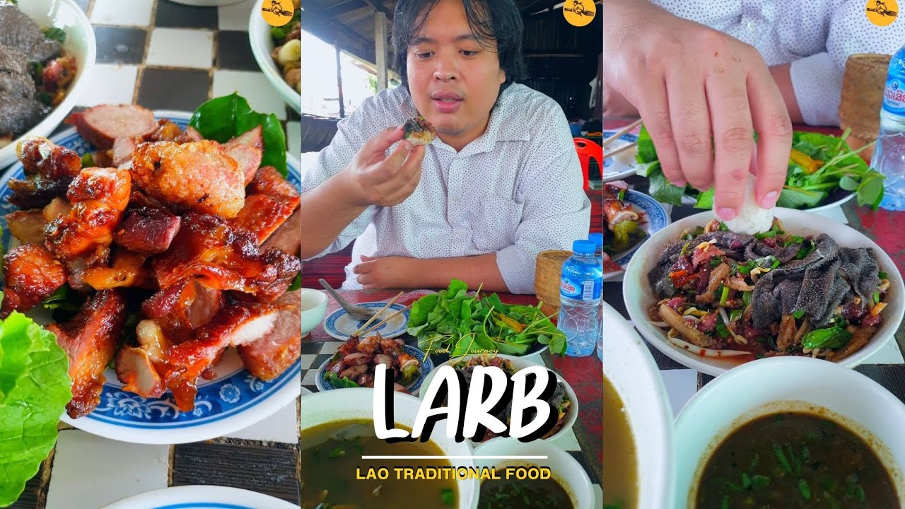 ກິນລາບຈັ່ງມີໂຊກລາບ ຮ້ານລາບປະຈຳໃນນະຄອນຫລວງວຽງຈັນ Larb Diip Raw Beef ...