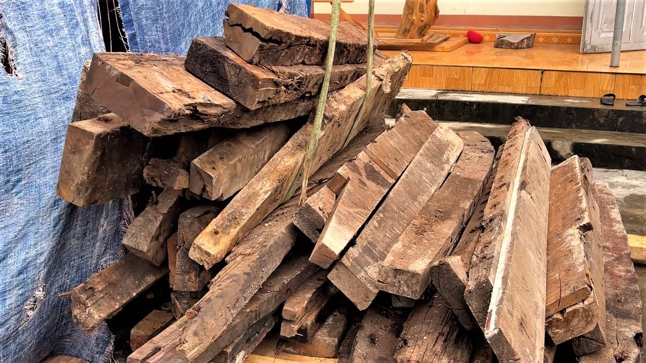 Crafting a Rustic Wooden Bench with Salvaged Shipwreck Wood // Sturdy Woodworking Skill Sunken ...