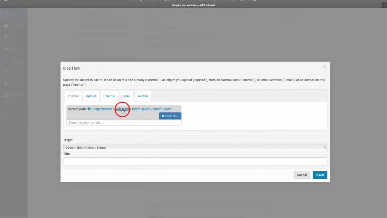 Intranet: Create a Link - YouTube