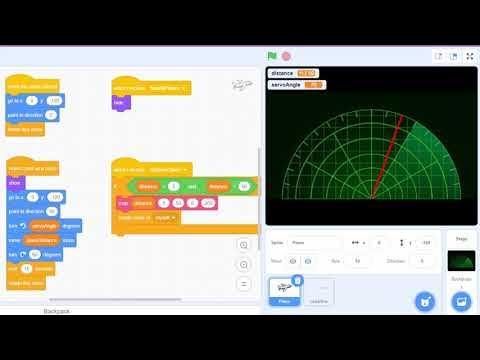 ESP32 Sensor Kit: Radar using SG90 Servo and HC-SR04 Ultrasonic distance Sensor in CodeSkool ...