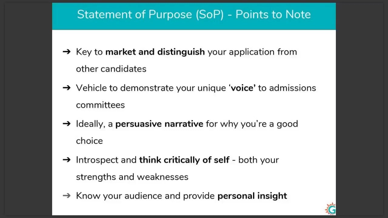 What is an SOP | Points to note | Statement Of Purpose - YouTube