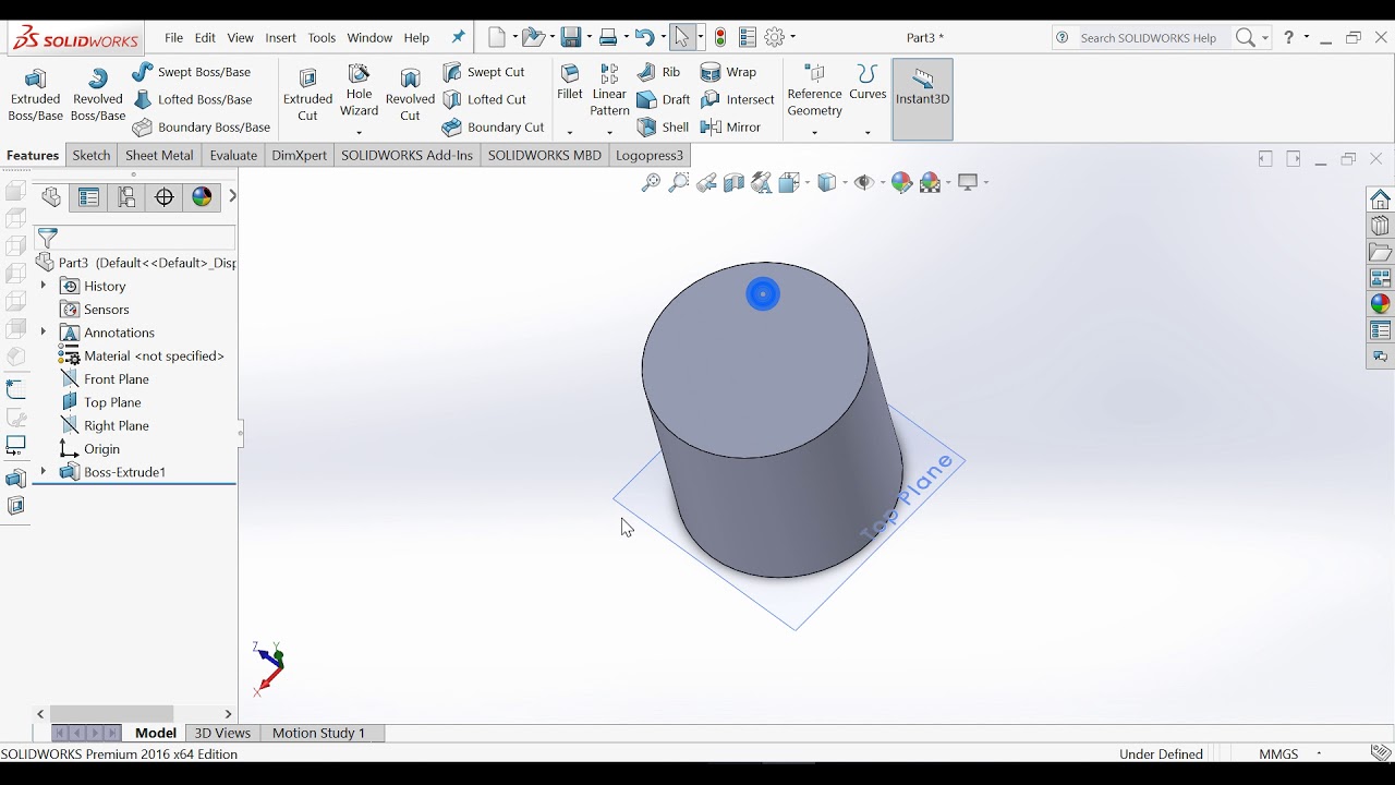 SolidWorks 2016 Tutorial For Beginners Part 01 Extrude Extruded Cut solidworks-2016-tutorial-for-beginners-part-01-extrude-extruded-cut
