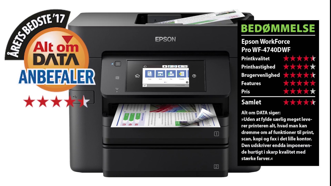 Årets bedste produkter - Epson WorkForce Pro WF-4740DWF - YouTube