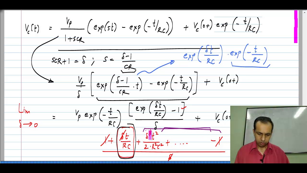 Basic Electrical Circuits: L19P02: RC Response To Exponential With ...