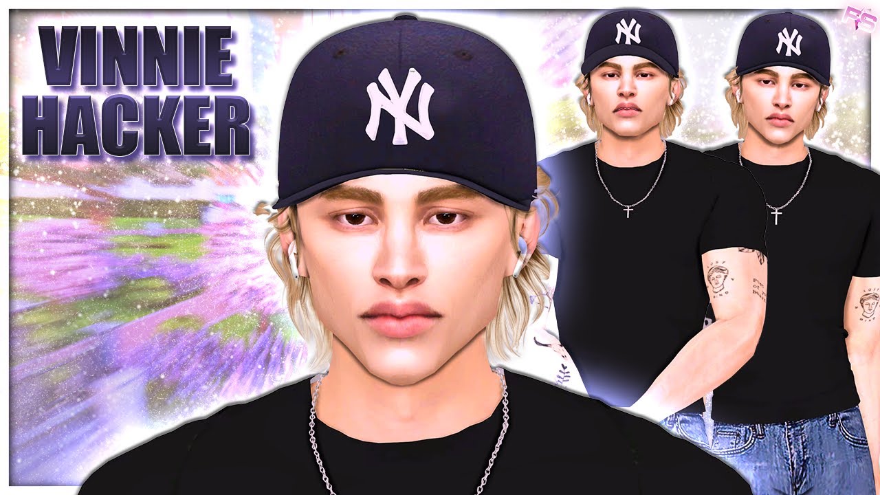 Vinnie Hacker 🖤 - CC FOLDER & SIM DOWNLOAD | Sims 4 CAS - YouTube