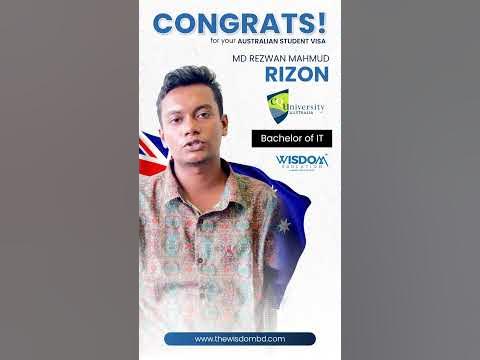 🎉 MD REZWAN MAHMUD RIZON's Australia Student Visa Success Story | Study IT at CQUniversity ...