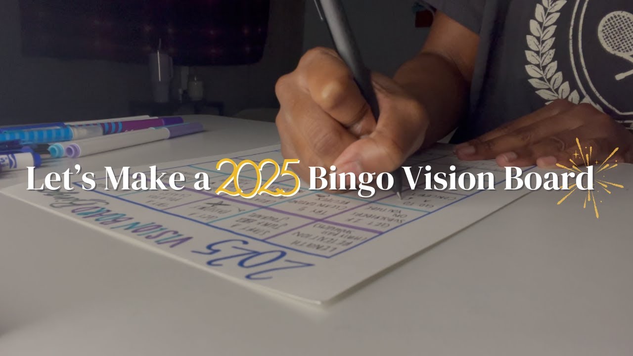 How I Created My Bingo Vision Board For 2025 🎉🎊 - YouTube