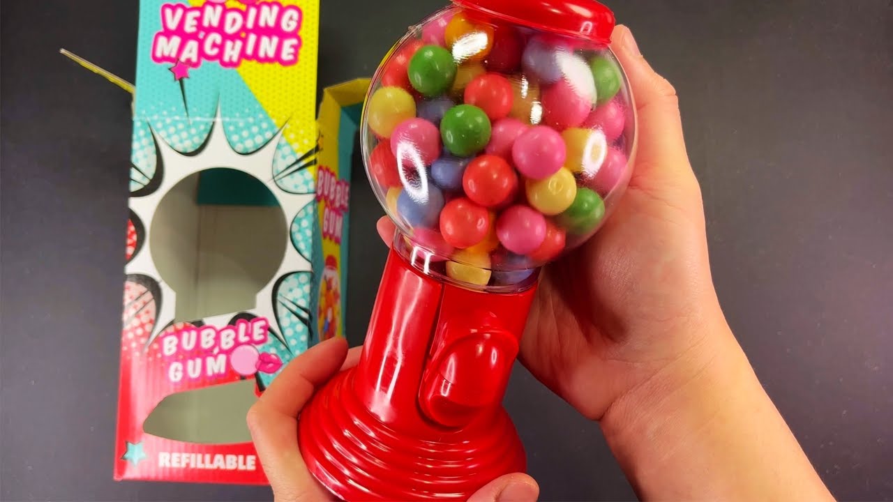 Bubble Gum Vending Machine Unboxing (Gumball Dispenser) - YouTube