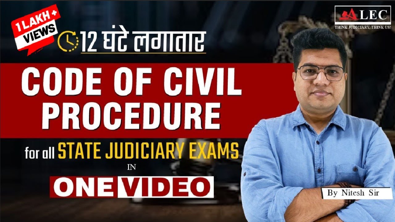 CPC One Shot Video Lecture Series | Civil Procedure Code 1908 | All State Judiciary Exams - YouTube