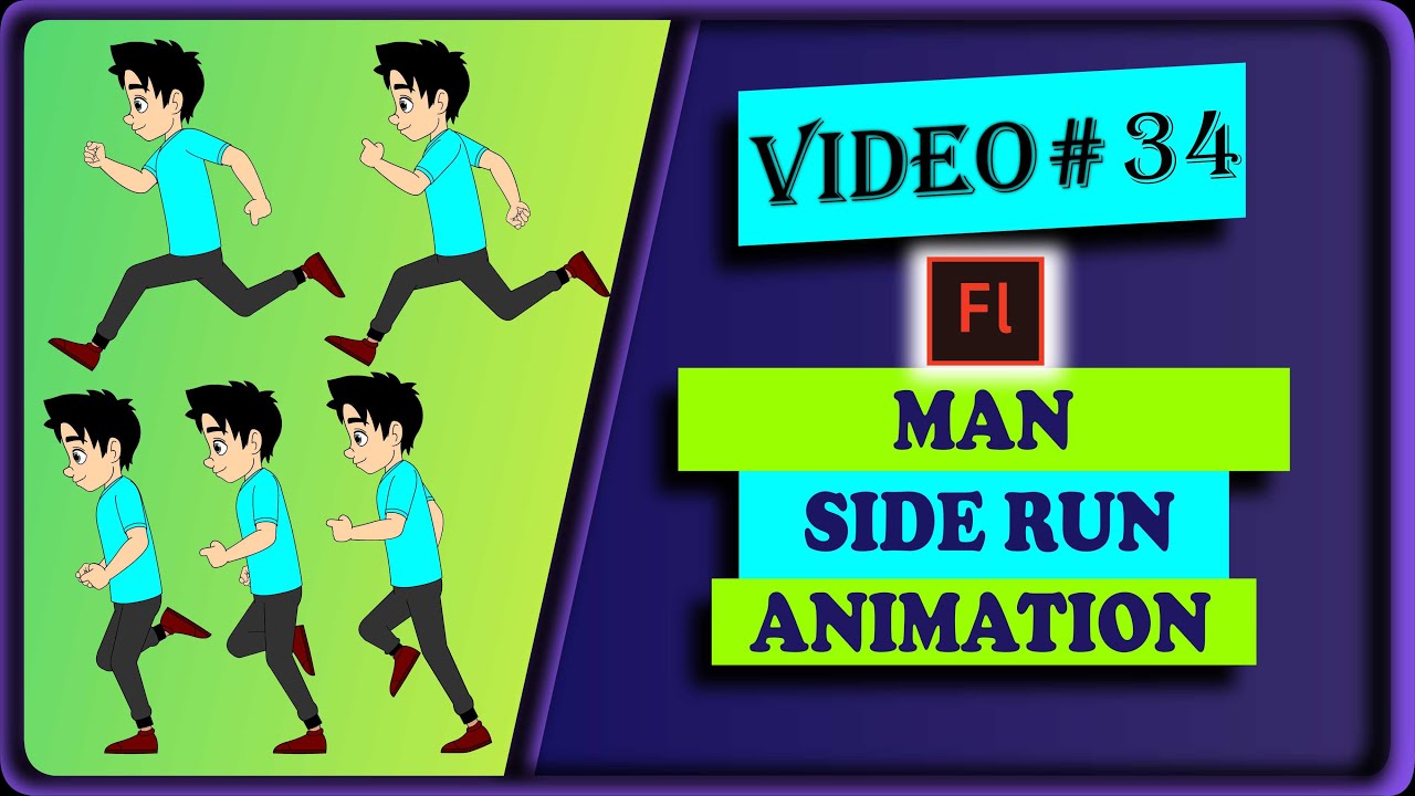 Man Side Run Animation । Side Run Animation कैसे करे । Side Run ...