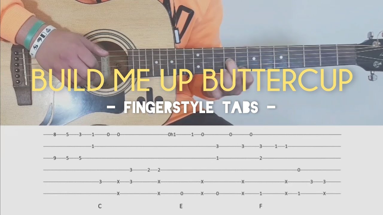 (The Foundations) Build Me Up Buttercup - Fingerstyle TABS | Daniel ...