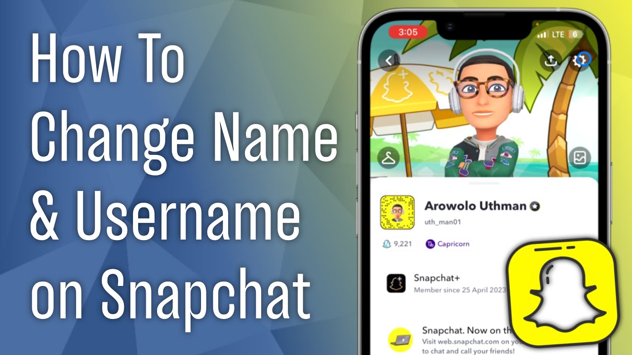 How to Change Name or Username on Snapchat - YouTube