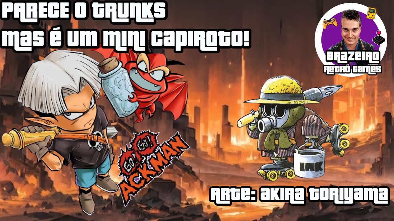 👿Trunks Virou Capiroto? Go Go Ackman - Arte de Akira Toriyama #Snes # ...