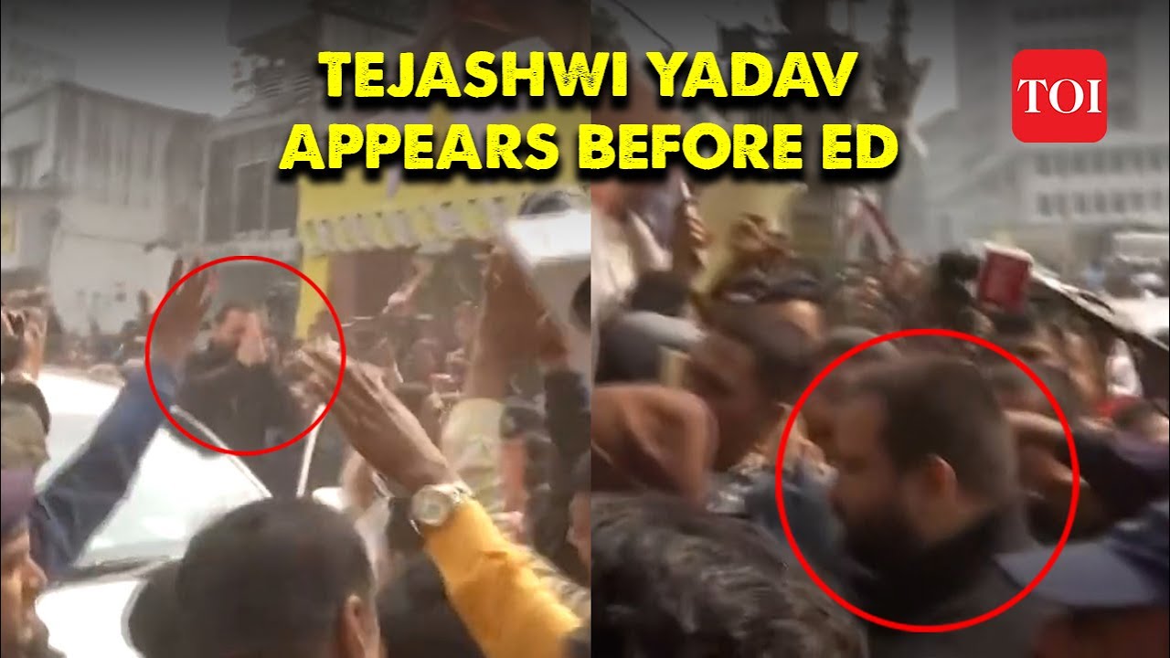 Breaking: RJD leader Tejashwi Yadav appears before ED in Land-for-Jobs ...