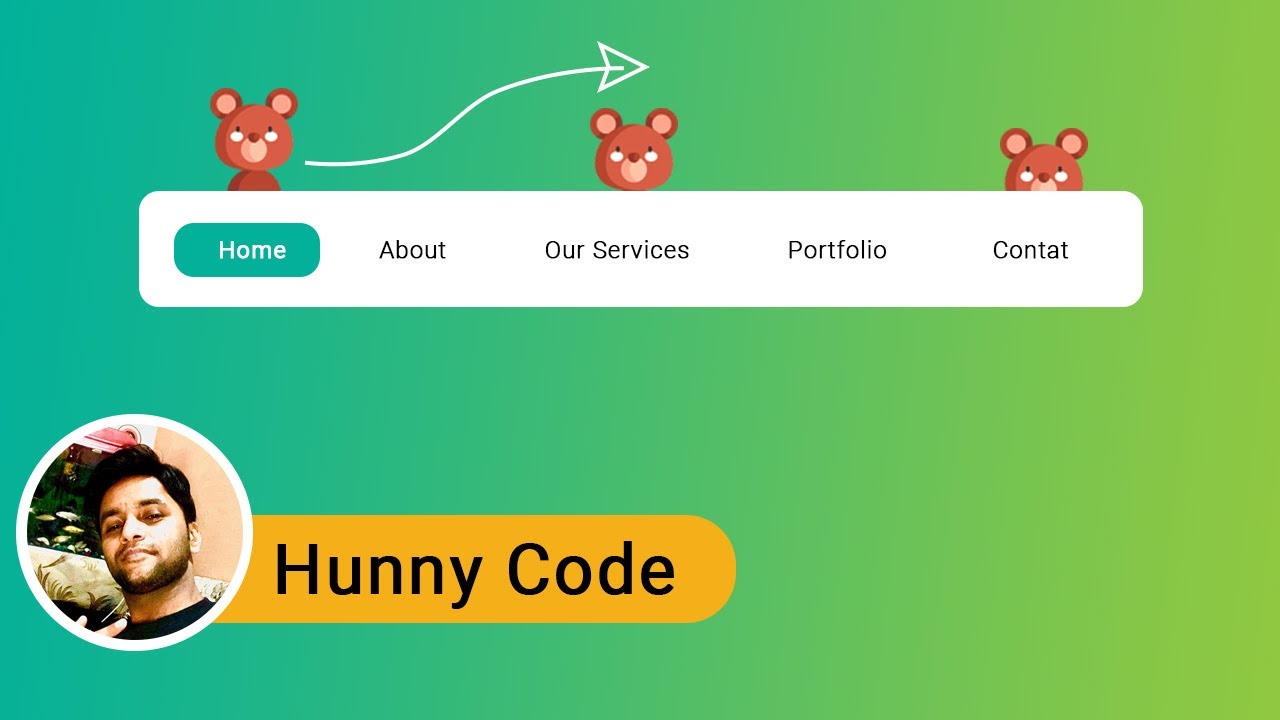 Css Creative Animated Menu Indicator Youtube