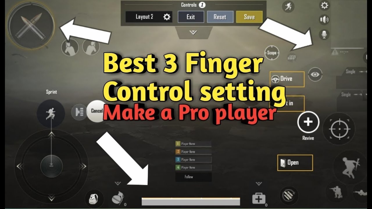 3 Finger Claw setting On PUBG Mobile || Pro Customize Claw Control ...