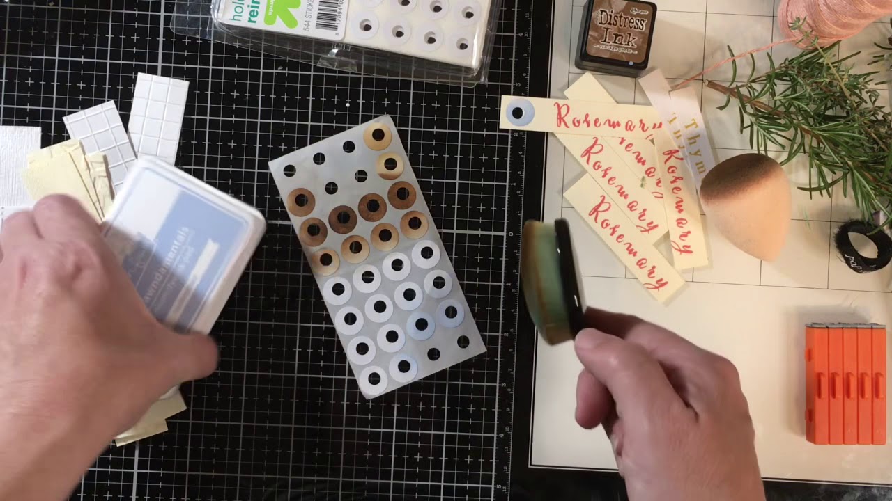 Herb bundles with embossed tags - YouTube