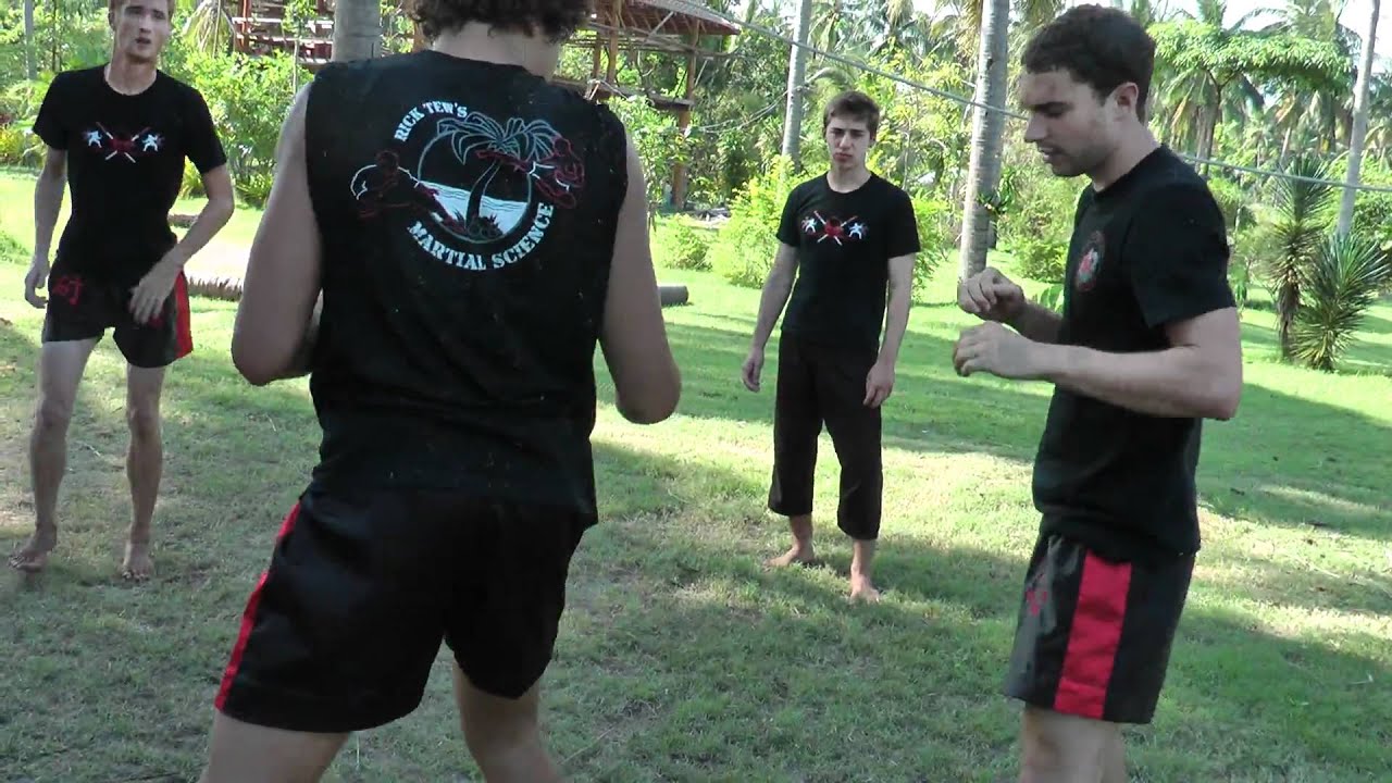 Side kick defense falling onto the leg with forearm strike - YouTube