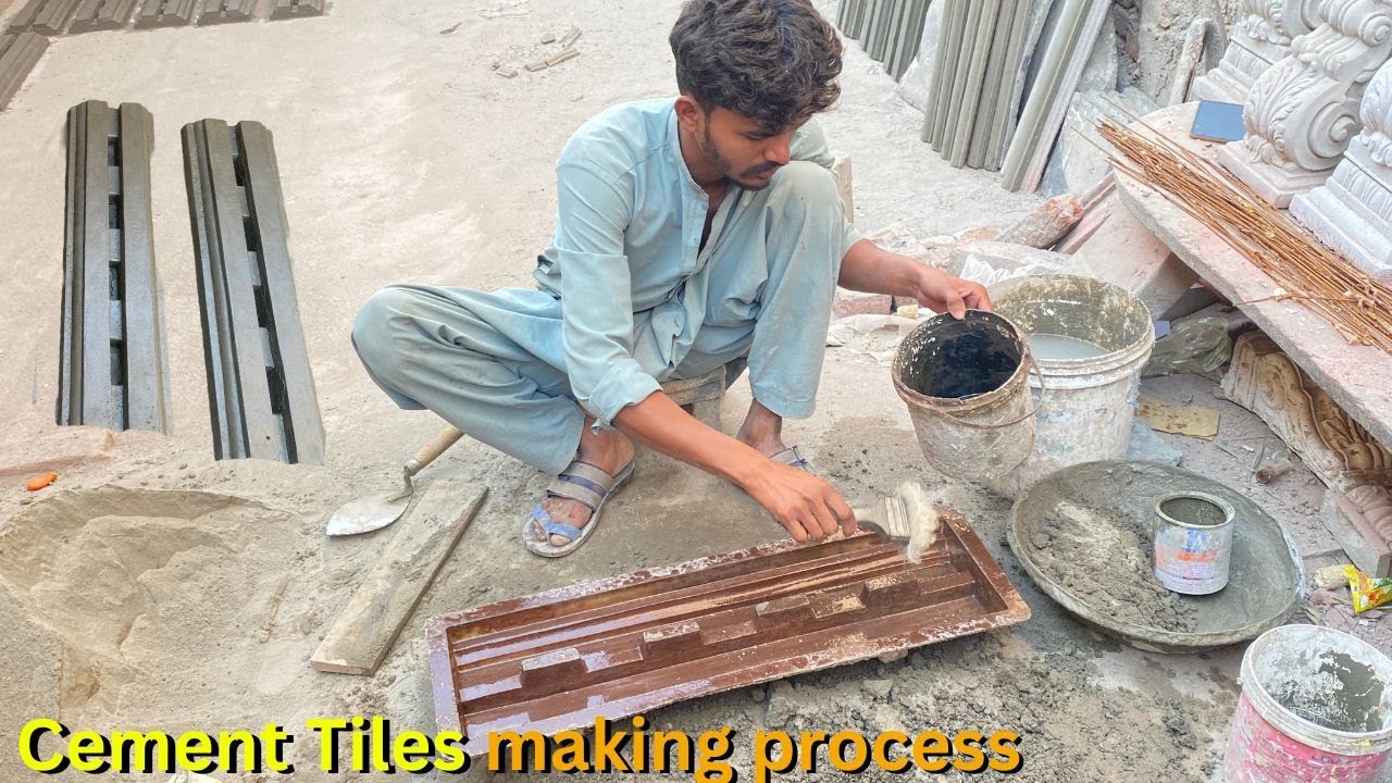 DIY cement-making a beautiful tile-making process/manufacturing kingdom ...