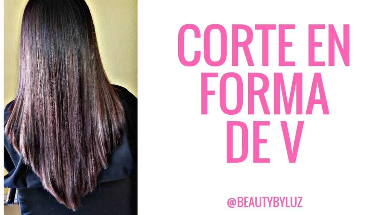 Como hacer un corte en V/How to do a V-shape haircut. - YouTube