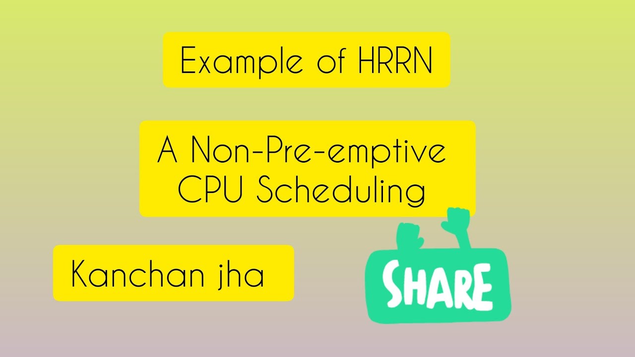 Example of HRRN| Example of Non-pre-emptive CPU scheduling HRRN - YouTube