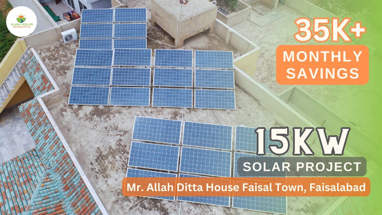 Mr Allah Ditta House 15kw OnGrid Solar System in Faisalabad - YouTube