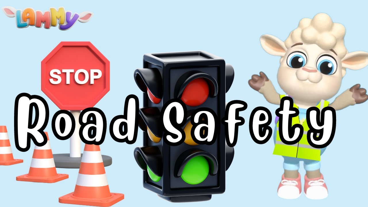 Lammy Learns Road Safety | Crossing the Road | Traffic Rules and Signs ...
