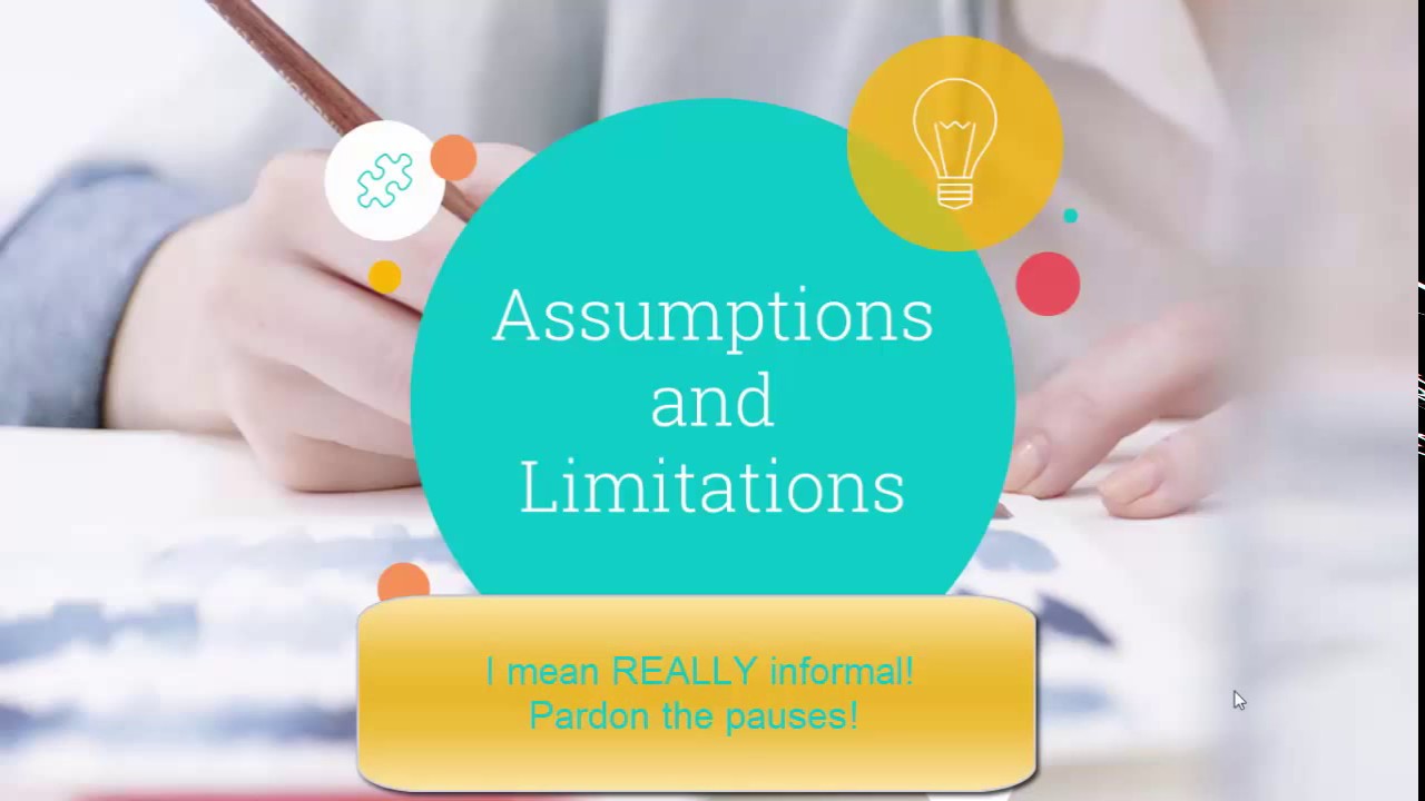 Assumptions and Limitations Feedback Video EDU 520 - YouTube