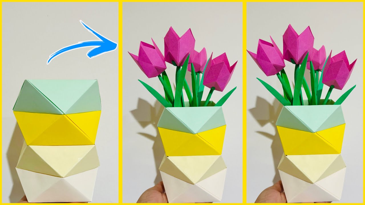 DIY Paper Vase and Pen Holder 🌸 ️ | Easy Craft Idea | Best Out of Waste ...