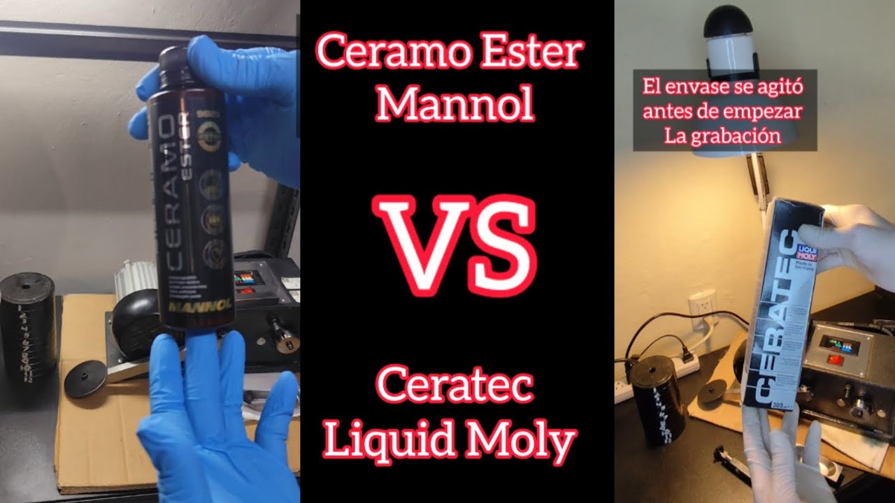 Ceramo Mannol VS Ceratec Liquid Moly Friction test, prueba de fricción ...