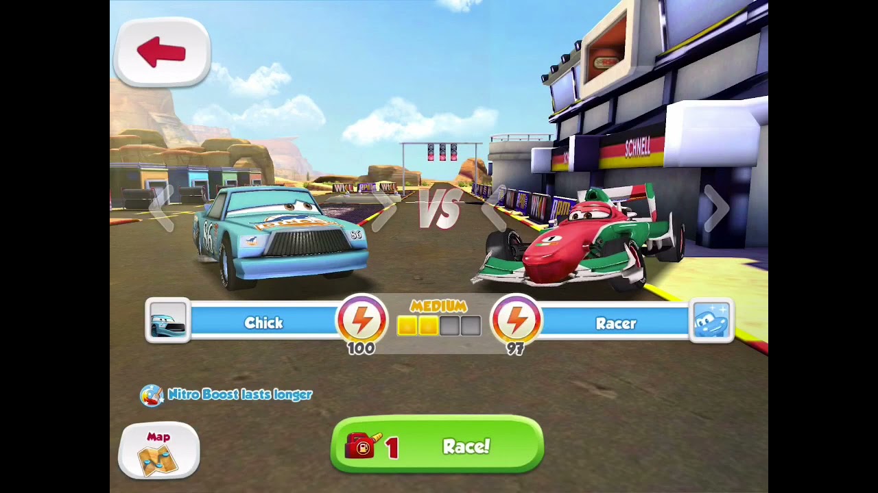 Cars Fast as Lightning Chicks Hicks vs Holley Shiftwell and Dinoco ...