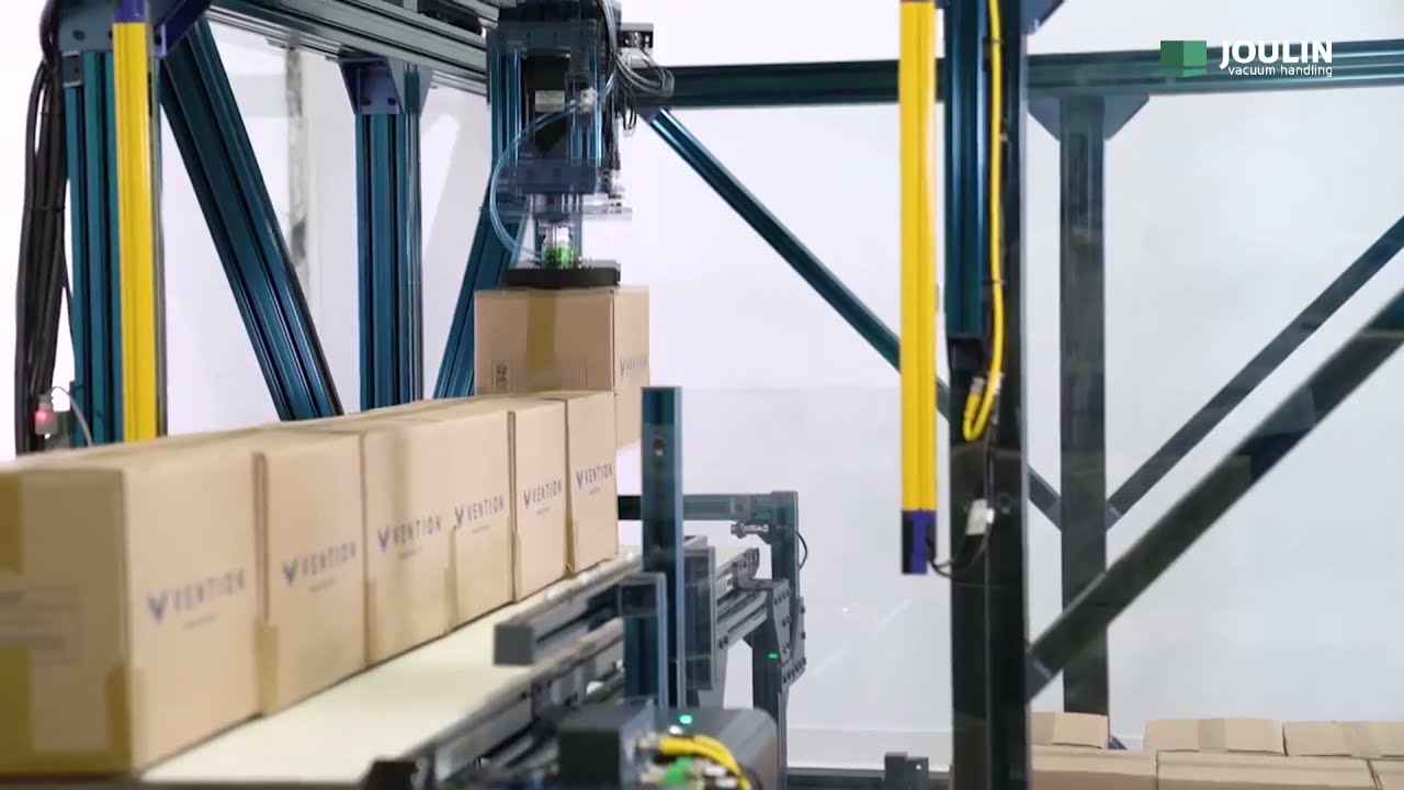 Palletizing Cardboard Boxes with Safe&Light Gripper - YouTube