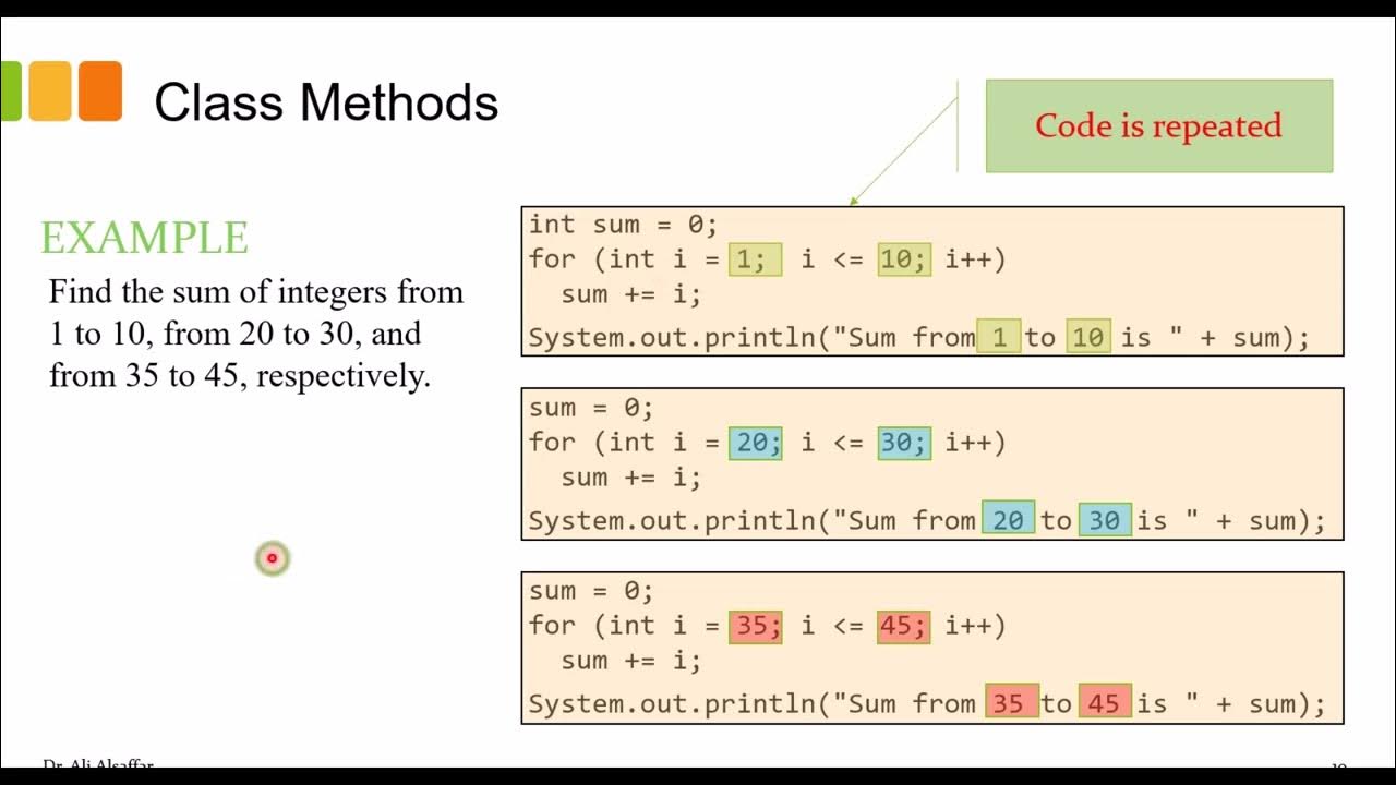 Lecture 62 - Chapter 6 - Class Methods - ITCS113 - YouTube