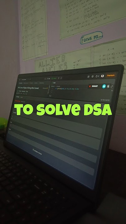 TRYING TO SOLVE DSA 🍃💻 #coding - YouTube