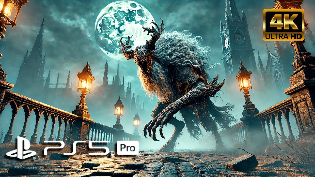 (PS5 PRO) Soulslike Colossal Beast Boss Fight | Realistic Ultra Graphics Gameplay Bloodborne ...