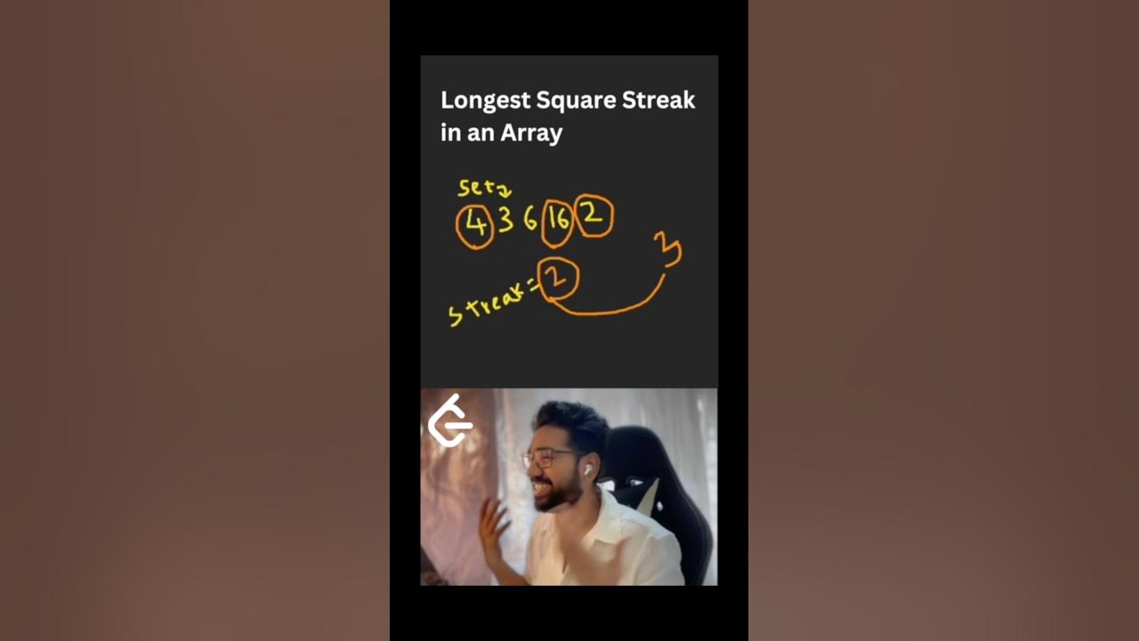 Leetcode 2501 Hashset Longest Square Streak In An Array Youtube