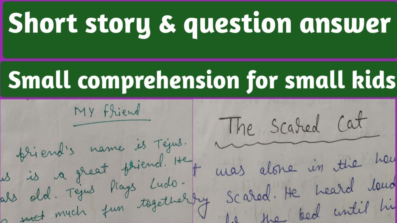 Comprehension |Passage |English for srkg/ukg/1/2 - YouTube