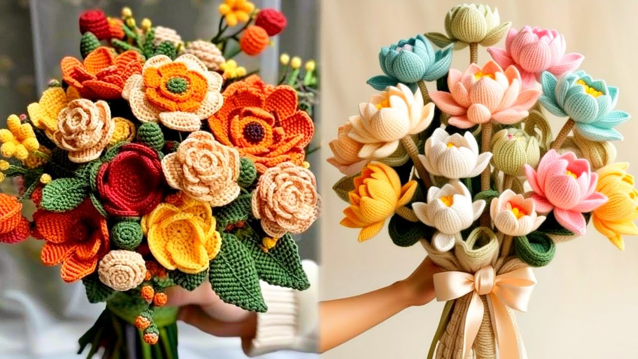 Most Demanding Crochet Brides Flower Boqute design ideas2024|Crochet ...